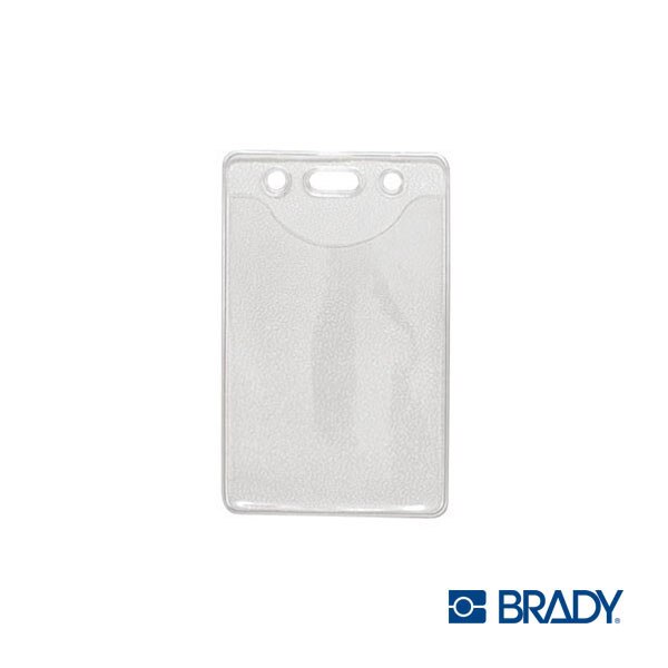 Brady 1815-1100 Clear Vinyl Vertical Badge Holder with Slot and Chain ...