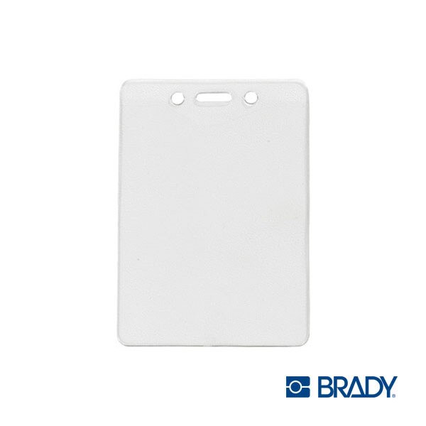 Brady 1815-1450 Clear Vinyl Vertical Badge Holder with Slot and Chain ...