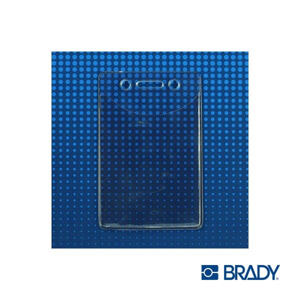 Brady 506-N Premium Vinyl Vertical Badge Holder with Slot and Chain ...