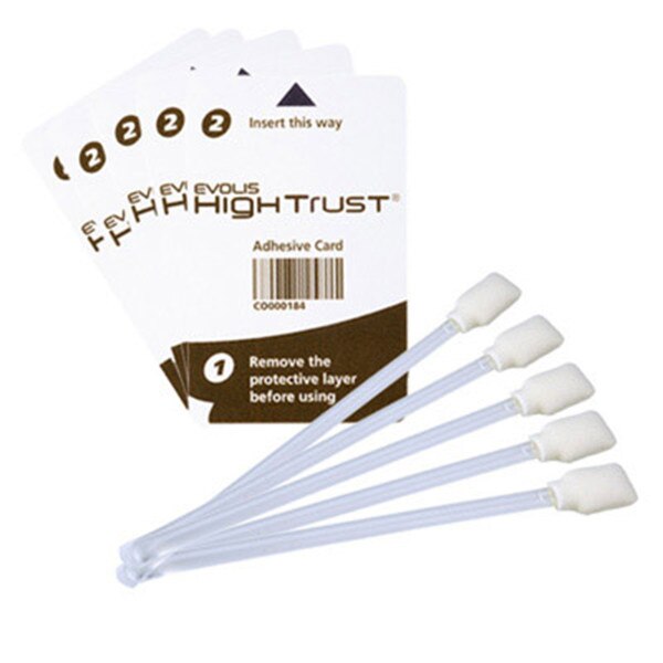 Evolis ACL001 Cleaning Kit (5 Adhesive Cards, 5 Swabs) - J O'Brien