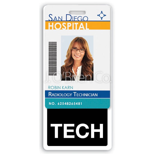 1350-2168 Badge Buddy Black TECH Vertical Badge Holder Credit Card Size ...