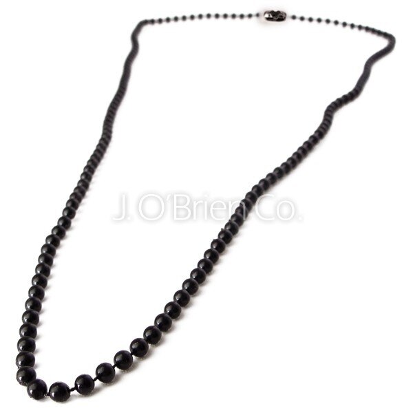 Black Plastic Bead Neck Chain Lanyard 1010-36 | J. O'Brien