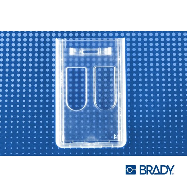 Brady 706-N2 Premium Rigid Plastic Vertical Top-Load 2-Card Badge ...