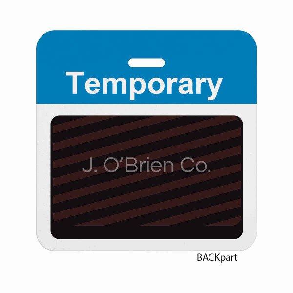 T5938A Brady TempBadge Expiring Backpart TIMEbadge - J. O'Brien