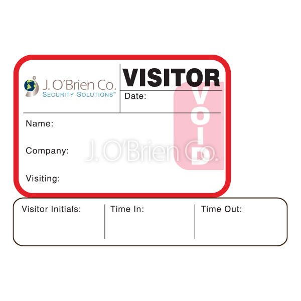 813 Threshold Tab Expiring ID Badge Visitor Registry Book Sign-Out ...